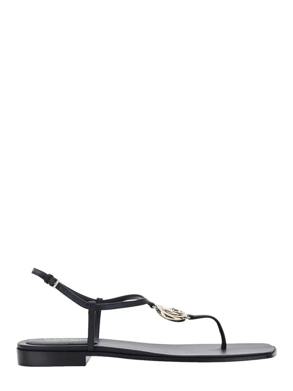 Gucci Leather Heeled Sandal - Black