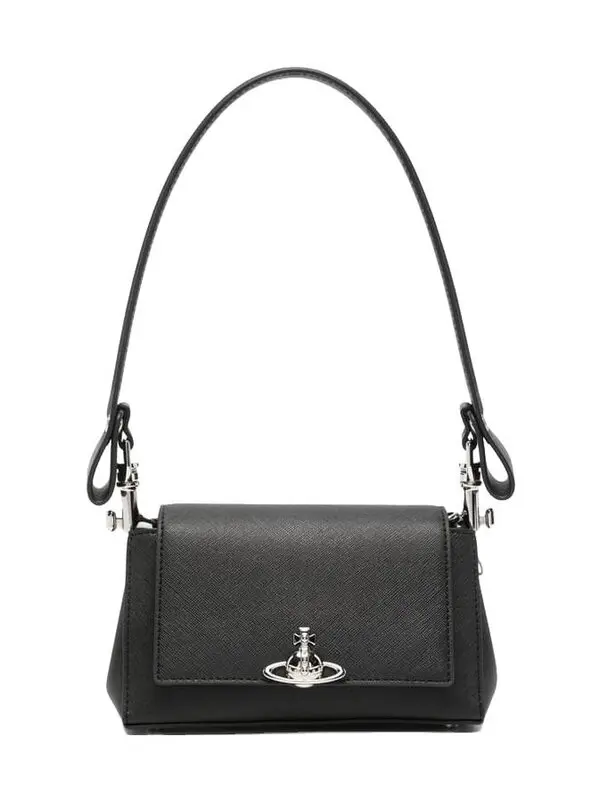 VIVIENNE WESTWOOD Calf Leather Shoulder Bag - Black
