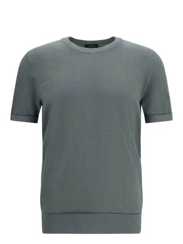 Brioni Piquet Cotton T-shirt - Multicolor