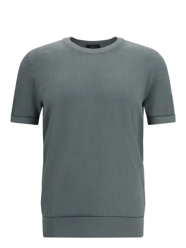 Brioni Piquet Cotton T-shirt - Multicolor