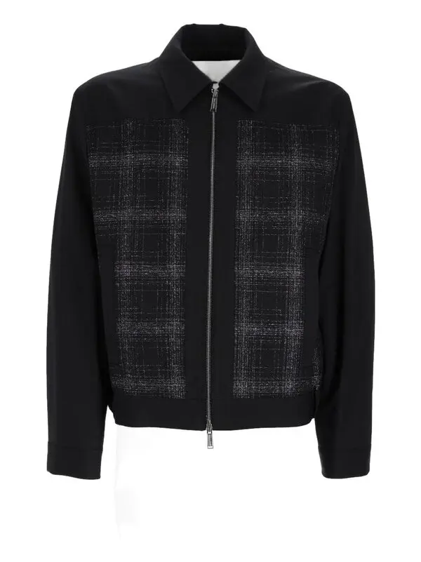 Dsquared2 Paneled Zip Up Jacket - Black