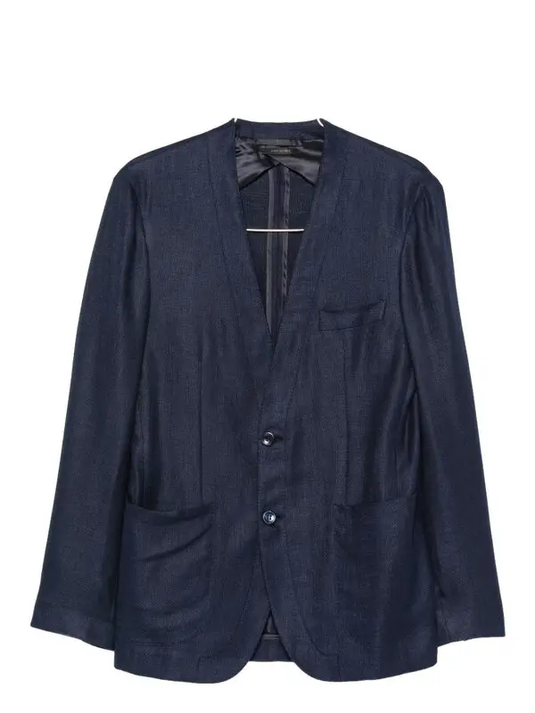 Brioni Linen And Silk Blend Jardigan - Multicolor