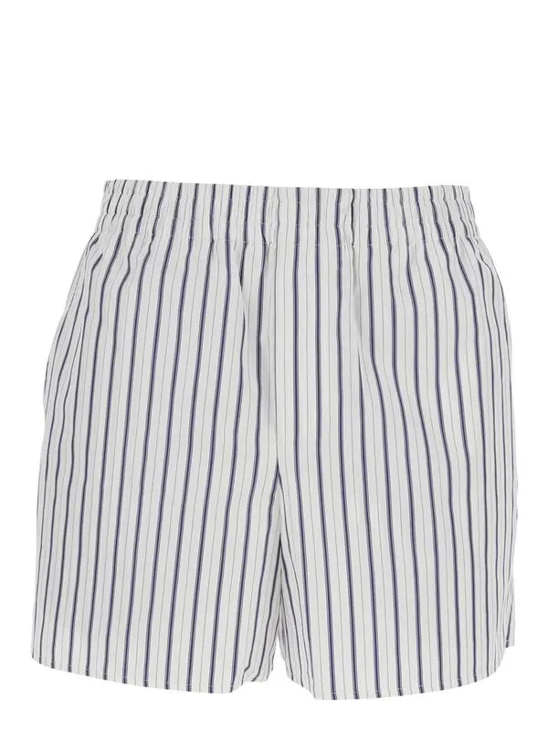 AMI Paris Striped Cotton Shorts - Multicolor