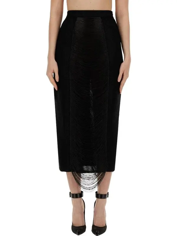 Alexander McQueen Long Skirt - Black