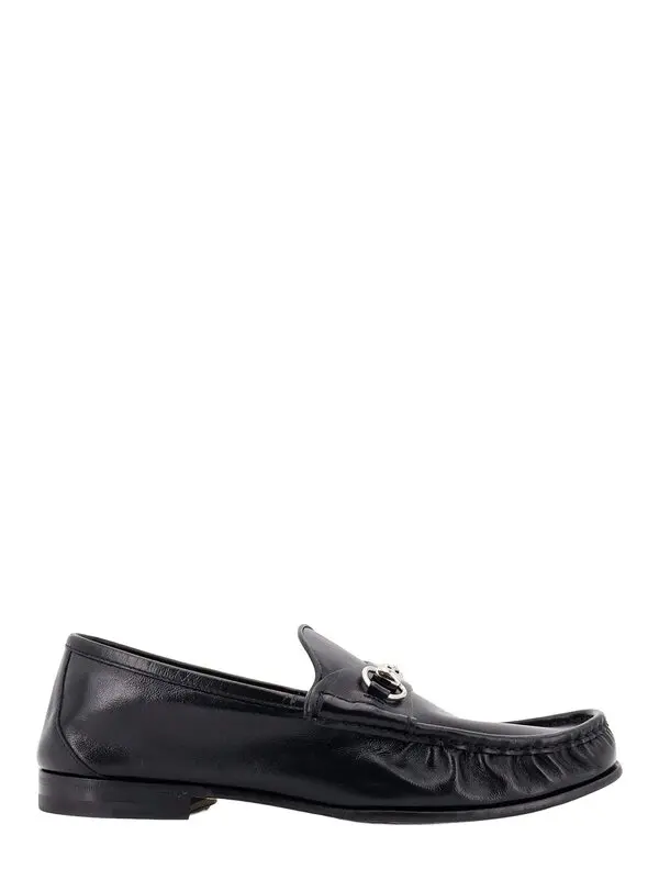 Gucci Lugano Leather Loafers - Black