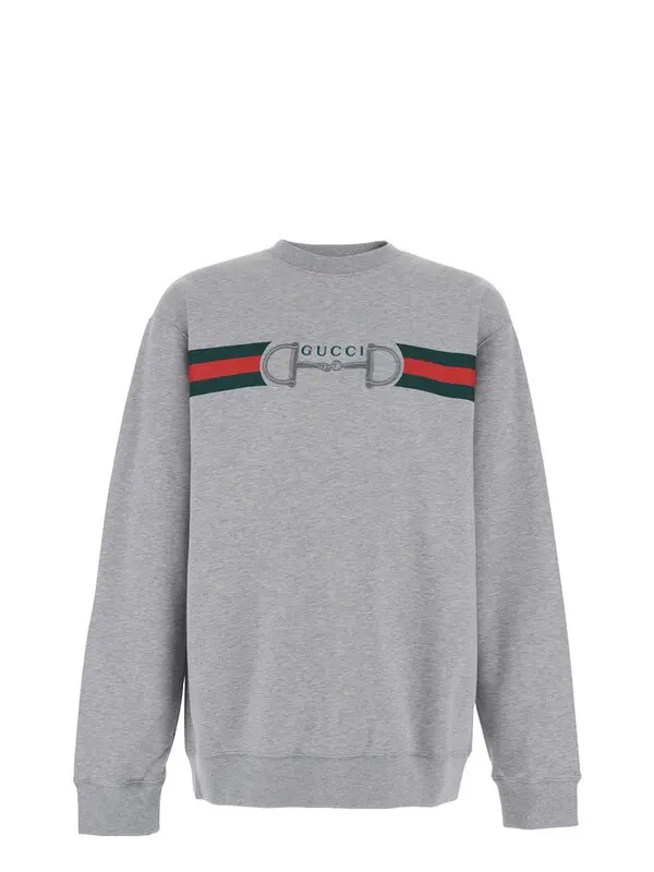 Gucci Cotton Crewneck Sweatshirt With Logo Detail - Multicolor