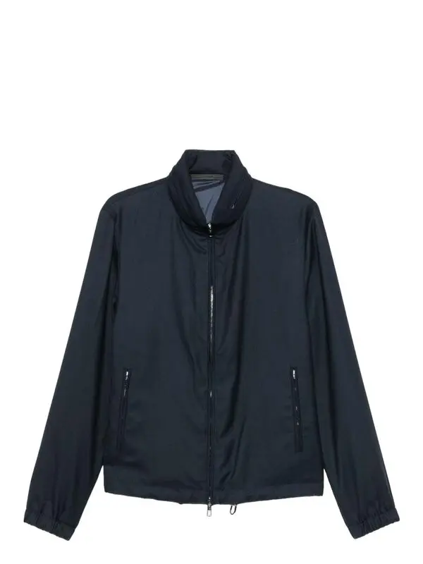 Giorgio Armani Cashmere And Silk Blend Blouson Jacket - Multicolor