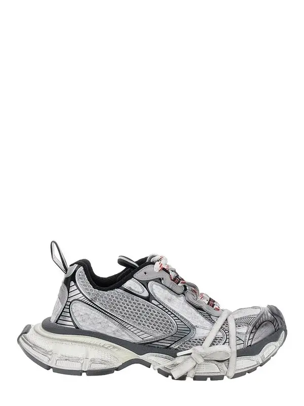 Balenciaga 3xl Tech Fabric Low Top Sneakers - Gray