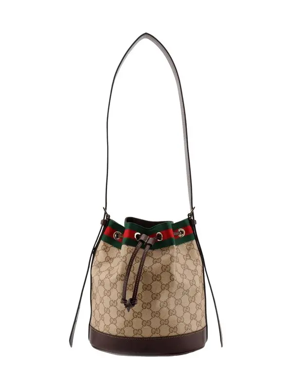 Gucci Venice Gg Fabric Bucket Bag - Cream