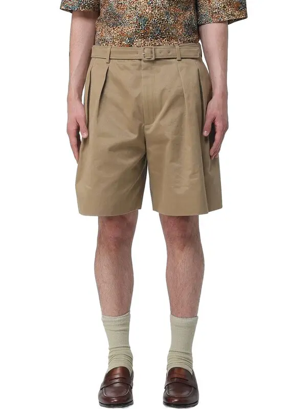 Saint Laurent Tailored Belted Shorts - Cream