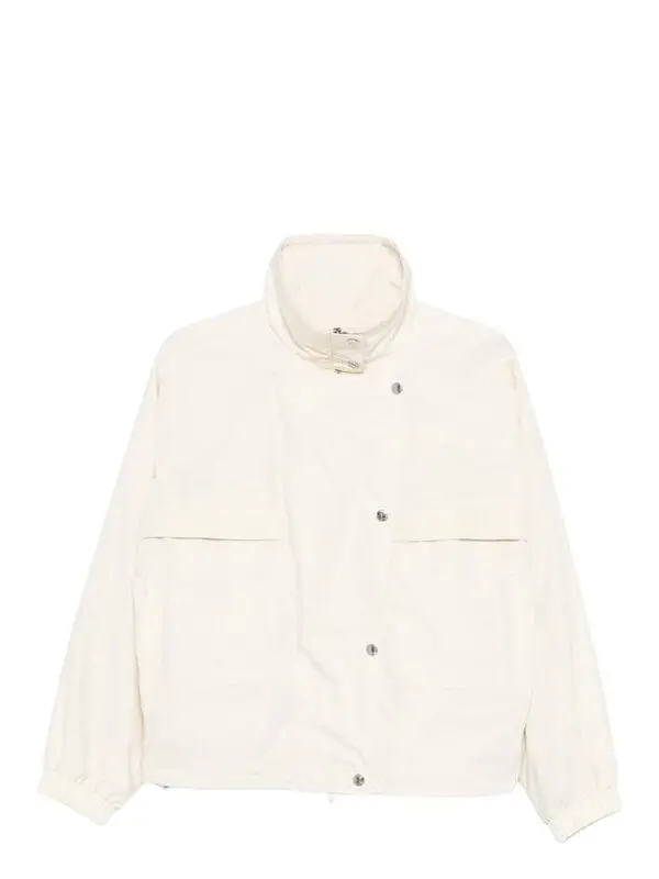 YVES SALOMON Lambskin And Polyester Bomber Jacket - Cream