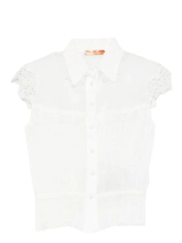 ERMANO SCERVINO Ermanno Scervino Lace-trim Blouse - White
