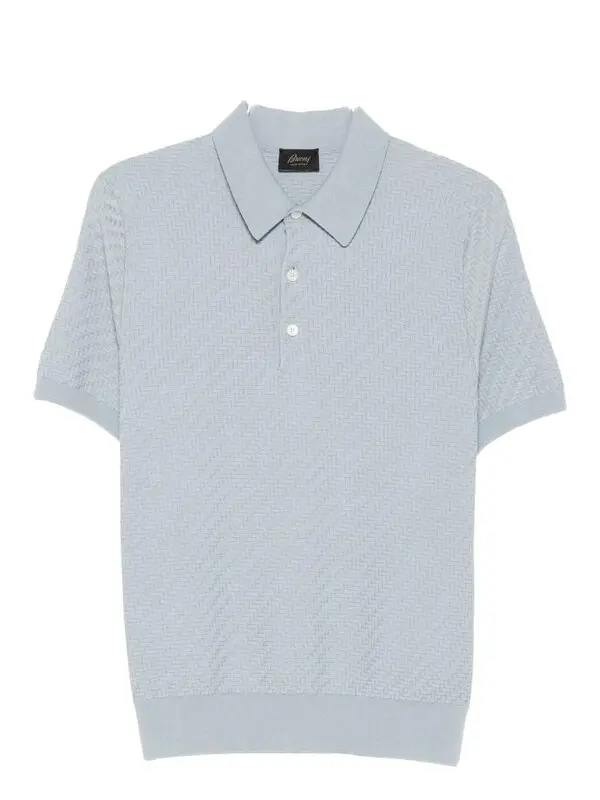Brioni Cotton And Cashmere Polo Shirt - Multicolor