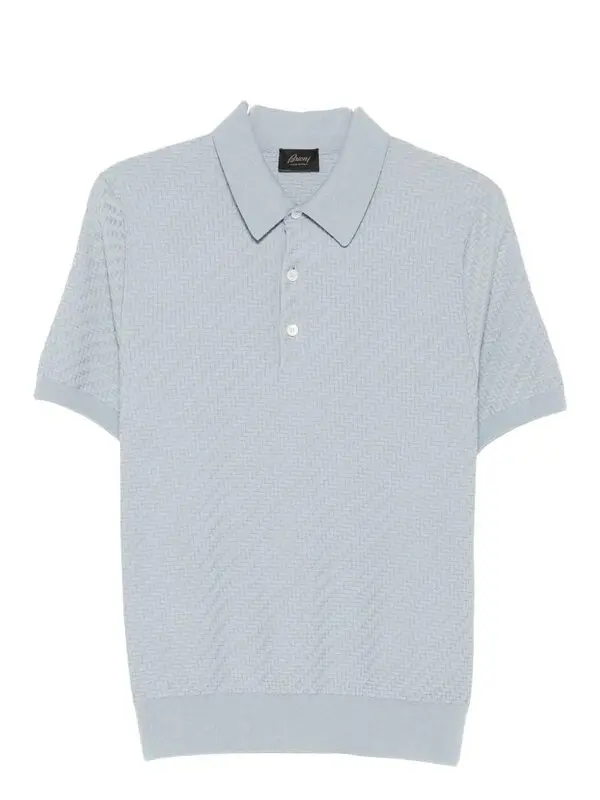 Brioni Cotton And Cashmere Polo Shirt - Multicolor