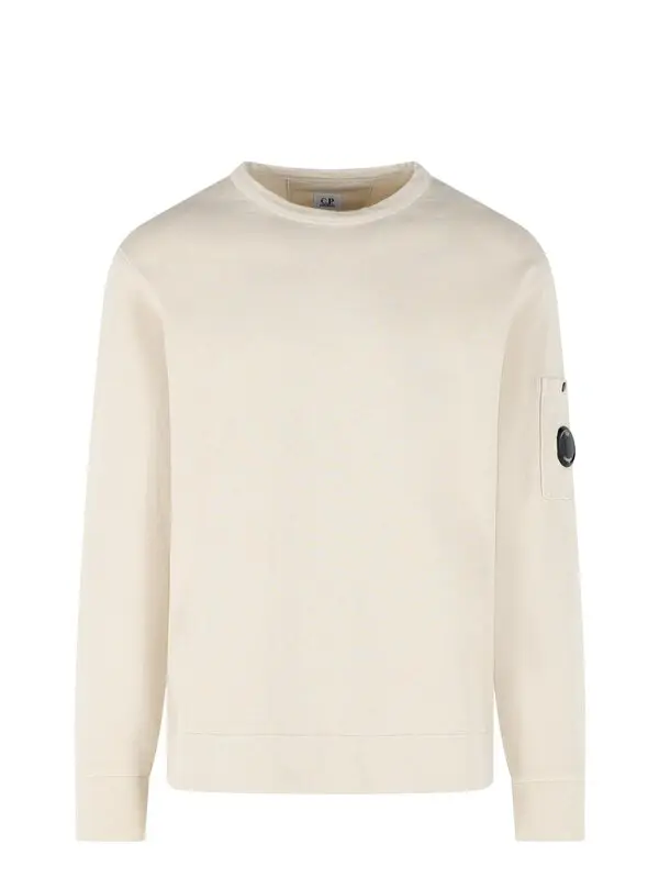 C.P. COMPANY Beige Cotton Sweatshirt - Cream