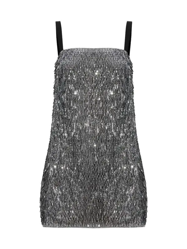 Dolce & Gabbana Sequined Mini Dress - Silver