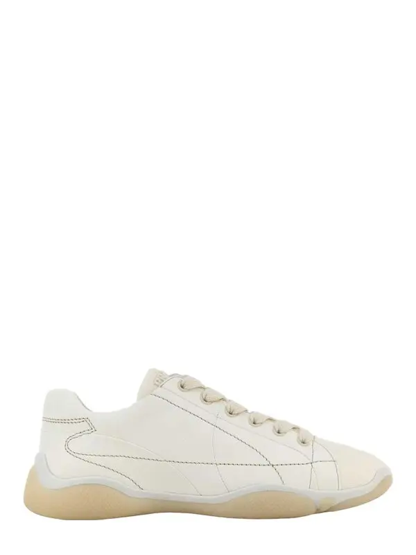 Prada Leather Sneakers - Cream