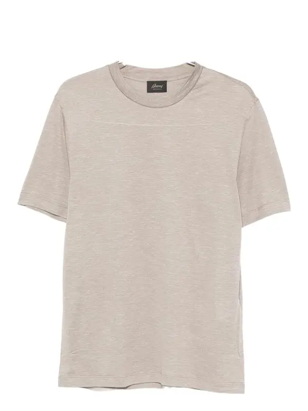 Brioni Silk And Cashmere Blend T-shirt - Multicolor
