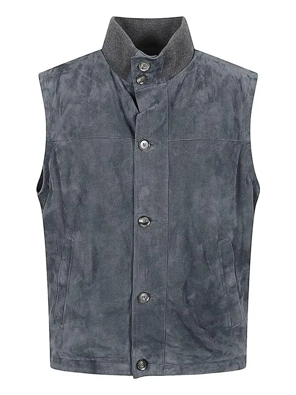 Brioni Suede Leather Vest - Multicolor