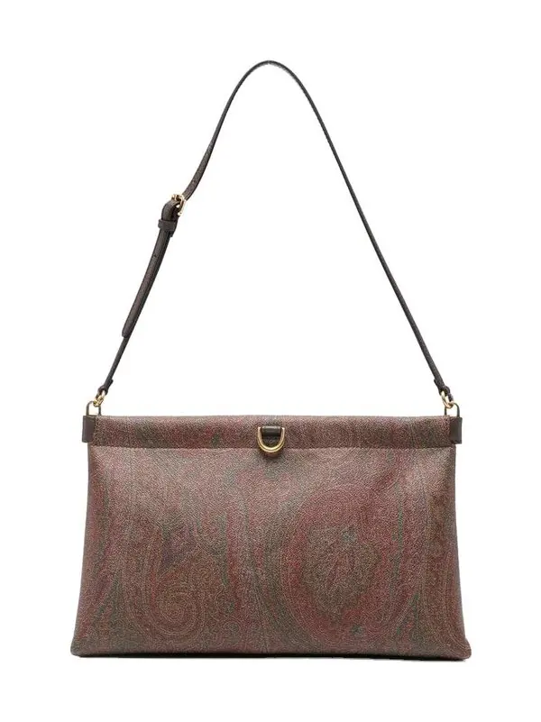 Etro Paisley Pattern Shoulder Bag - Brown