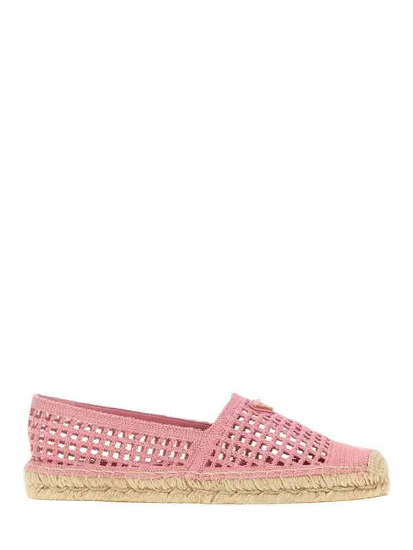 Prada Crochet Cotton Espadrilles - Pink