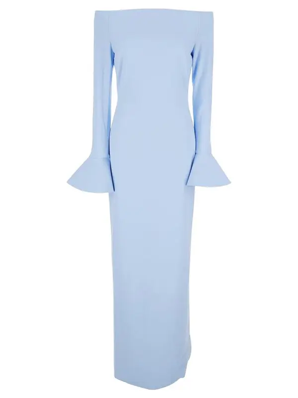 Solace London Anica Long Dress - Blue