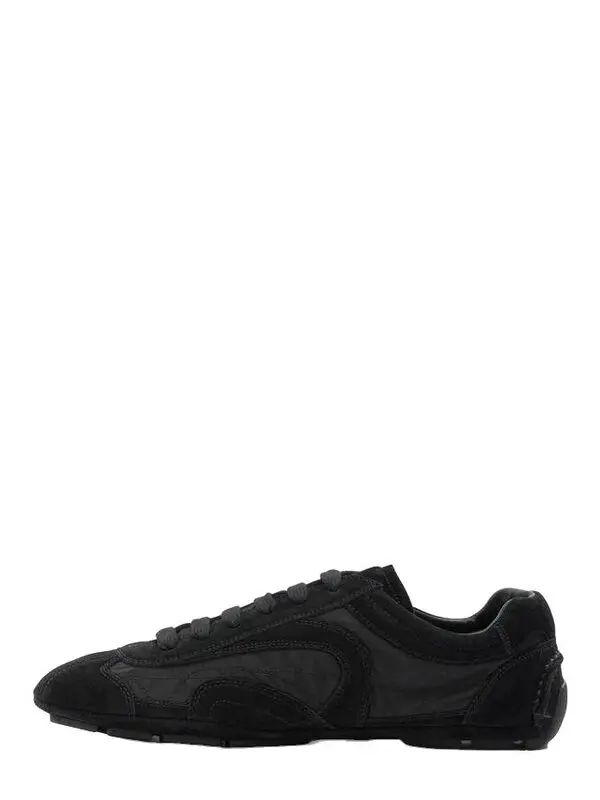 Prada Low-top Paneled Sneakers - Black