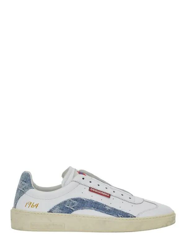 Dsquared2 Leather And Denim Sneakers - Multicolor