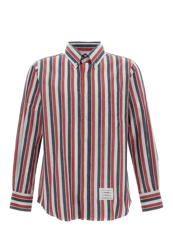 Thom Browne Striped Linen Shirt - Multicolor