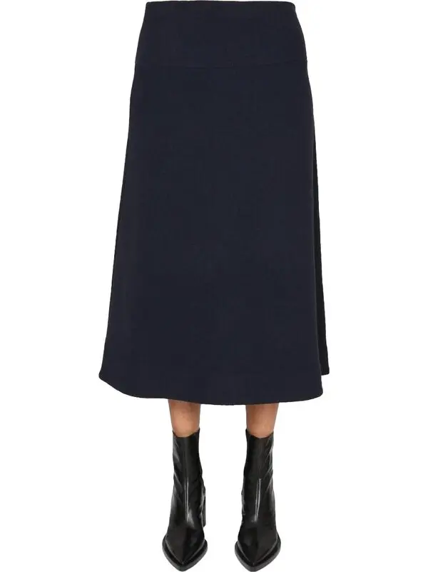 JIL SANDER Wool Skirt - Blue