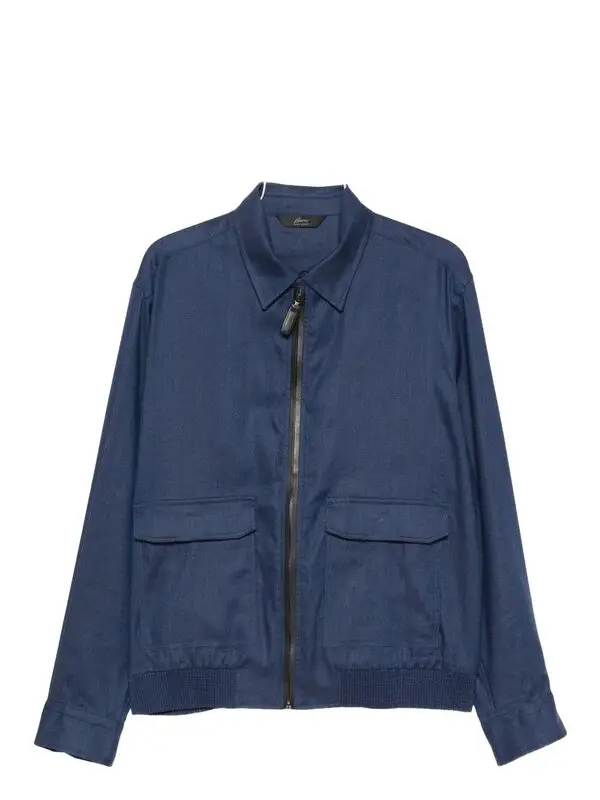 Brioni Linen And Wool Blouson Jacket - Multicolor