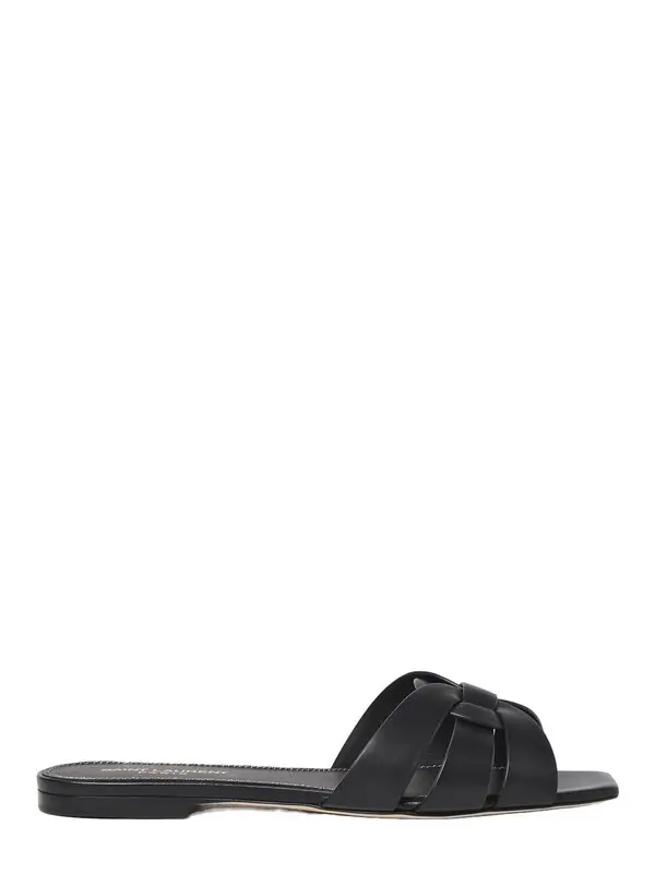 Saint Laurent Flat Sandal - Black