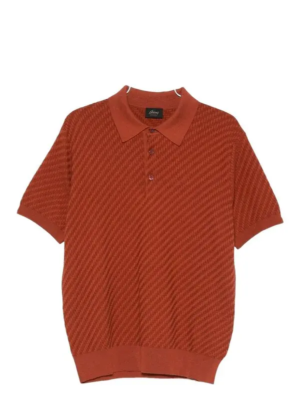 Brioni Cotton And Cashmere Polo Shirt - Multicolor