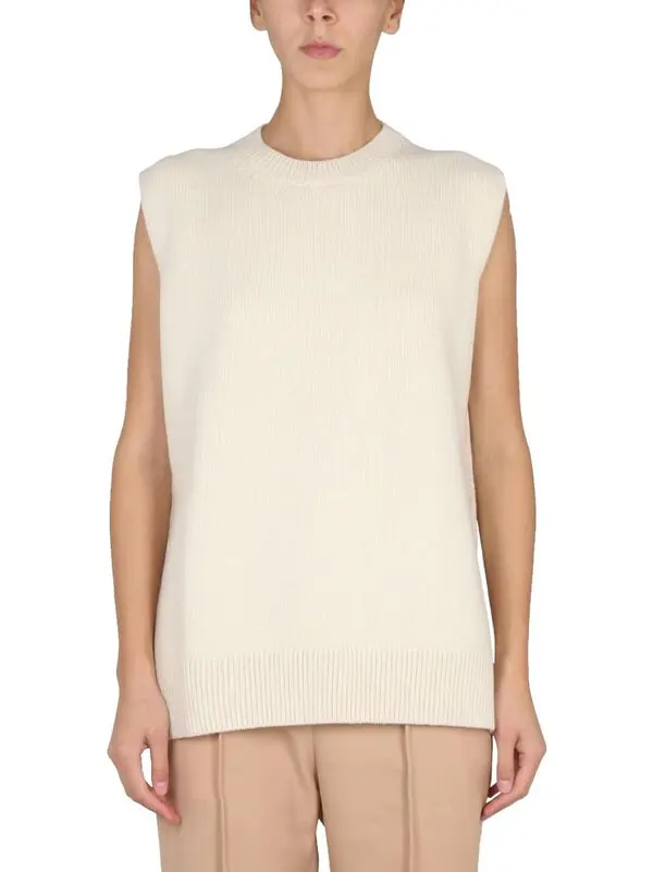 JIL SANDER Wool Vest - Cream