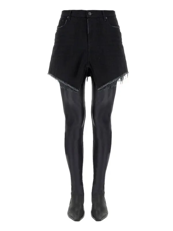 Balenciaga Mini Cut-up Skirt - Black