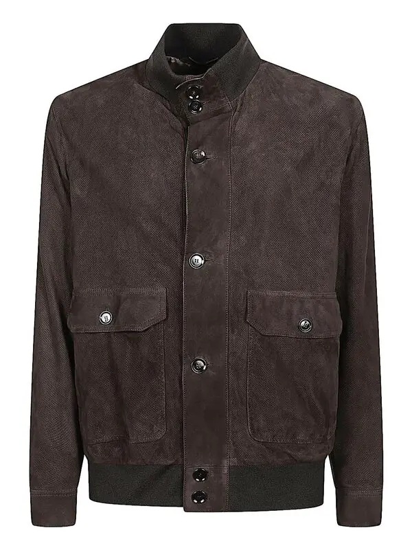 Brioni Suede Leather Jacket - Multicolor