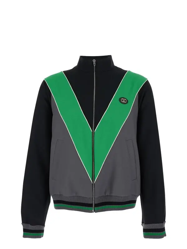 Valentino Garavani High Neck Tech Fabric Sweatshirt - Multicolor