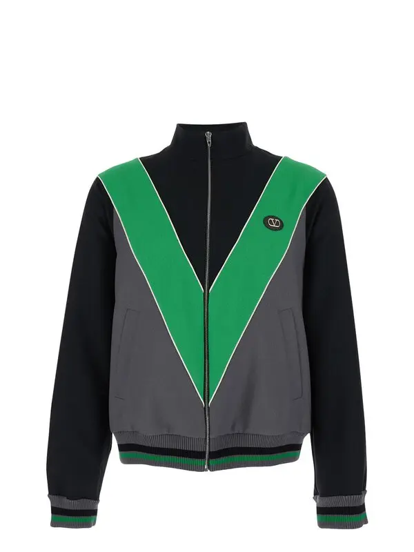 Valentino Garavani High Neck Tech Fabric Sweatshirt - Multicolor