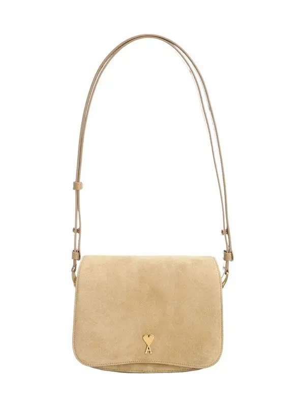 AMI Paris Paris Paris Shoulder Bag - Cream
