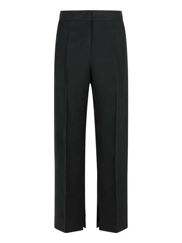 JIL SANDER Viscose Blend Trousers - Black