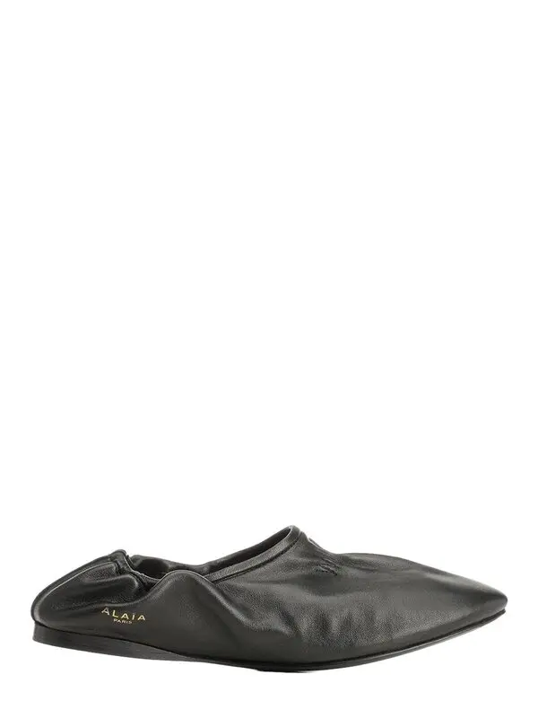 Alaïa Soft Lambskin Slippers - Black