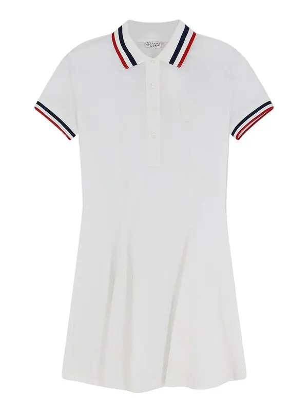 Brunello Cucinelli Stretch Cotton Piquet Mini Dress - Multicolor