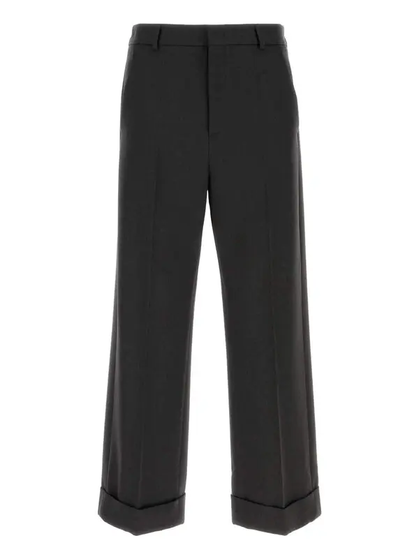 Valentino Garavani Virgin Wool Tailored Pant - Gray