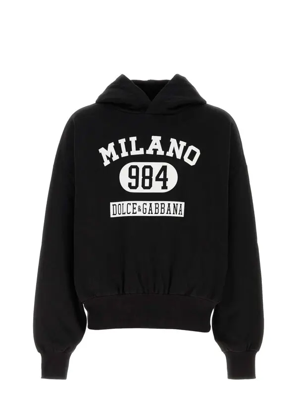 Dolce & Gabbana Cotton Graphic Sweatshirt - Black