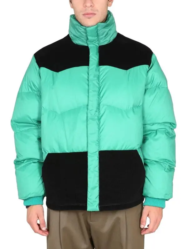 Marni Color-block Down Jacket - Green
