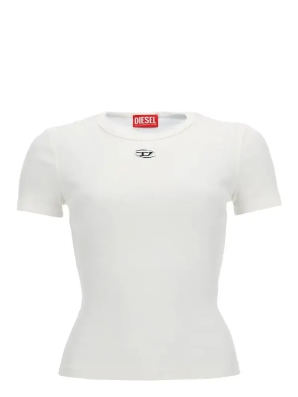 DIESEL® T-ele-long-od Short Sleeve Top - White