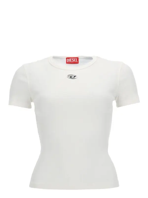 DIESEL® T-ele-long-od Short Sleeve Top - White