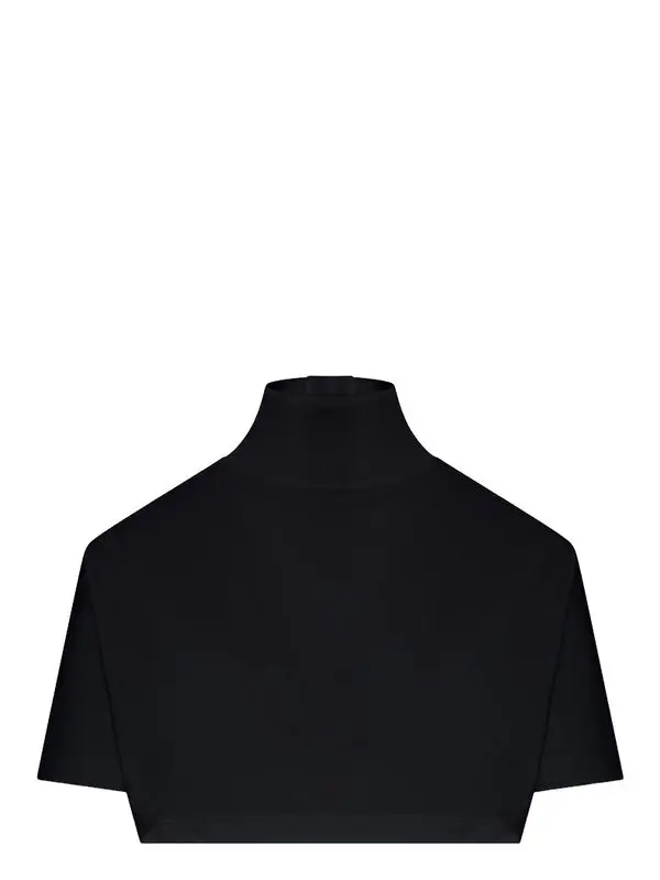 Alaïa Short Cotton Jersey T-shirt - Black