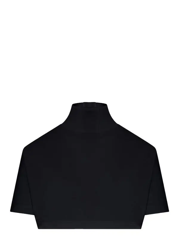 Alaïa Short Cotton Jersey T-shirt - Black