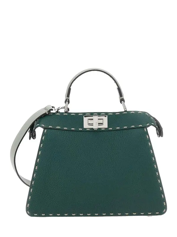 Fendi Peekaboo Iseeu Small' Handbag With Shoulder Strap In Leather - Green